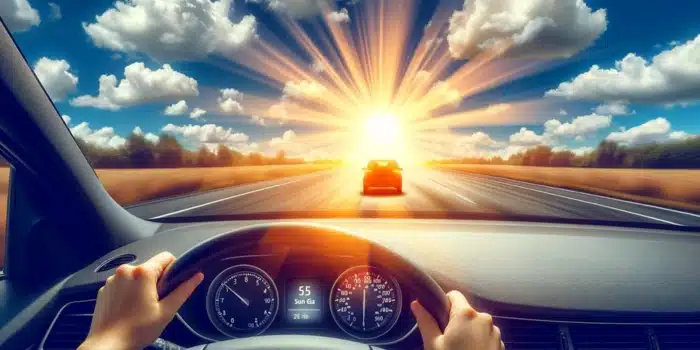Driving with Sun Glare - Glare Guard